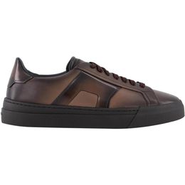 Santoni Low-Top Sneaker - Sneaker With Logo - Gr. UK_6 - in Braun - f&uuml;r Damen