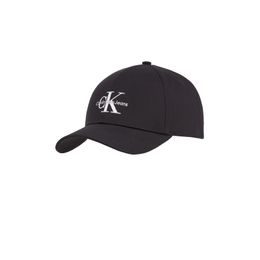 Baseball Cap Calvin Klein Jeans "MONO LOGO EMBRO CAP", Herren, schwarz, Web, Baumwolle, unifarben, Caps, Logostickerei