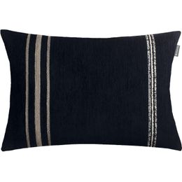 Dekokissen Musterring "Square" Gr. 1, schwarz (smoke, anthrazit, schwarz, kariert), B:40cm L:60cm, Baumwolle, Polyester, Dekokissen_Sitzkissen_Kissenhüllen