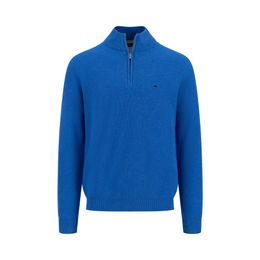 Troyer Fynch-Hatton, Herren, Gr. 3XL, blau (strong blau), Strick, Obermaterial: 100% Baumwolle, regular fit, Pullover, mit Logo an der Brust
