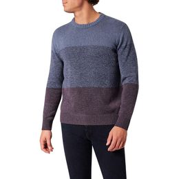 Strickpullover, Herren, Gr. L, blau (night sky melange), Strick, Obermaterial: 100% Baumwolle, Pioneer Authentic Jeans, meliert, regular fit taillenbedeckt, Rundhals, Rippbündchen, Pullover, in Melange Optik