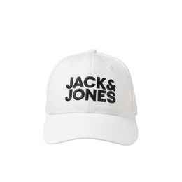 Jack & Jones Baseball Cap JACK & JONES "JACGALL BASEBALL CAP NOOS", Herren, wei&szlig;, Baumwolle, unifarben, Caps