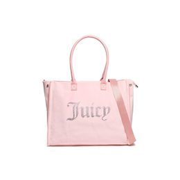 Shopper Juicy Couture "IRIS VELVET R. L. SHOPPING Damen", Kinder, Gr. B/H/T: 16cm x 31cm onesize, juicy pink, Polyester, Polyurethan, Taschen, Tragetasche Damen, Shopper, Einkaufstasche, Fashion, Lifestyle, Sale