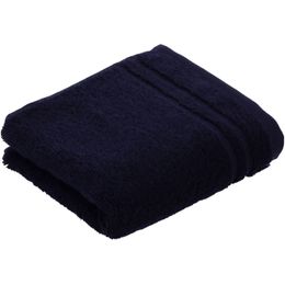 Gästehandtücher Vossen "Vienna Style Supersoft", blau (deep water), B:30cm L:50cm, Walkfrottee, Baumwolle, Handtücher, im Set, supersoft Baumwolle