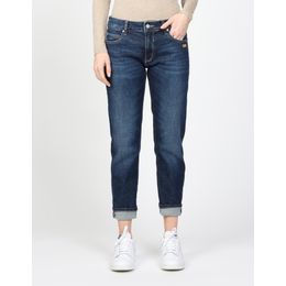 Boyfriend-Jeans Gang "94NADIA", Damen, Gr. 26, N-Gr, sea tide worn wash, Denim/Jeans, Obermaterial: 90% Baumwolle, 8% Polyester, 2% Elasthan, bequem knöchelfrei, Jeans, 5-Pocket Style mit Reißverschluss und Knopf