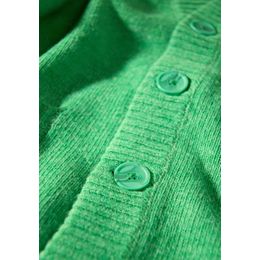 Cardigan LINDBERGH "LINDBERGH Cardigan", Herren, Gr. L, bright grün mel, Obermaterial: 80% Lammwolle, 20% Nylon, Strickjacken