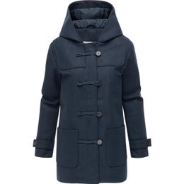 Wintermantel Ragwear "Duffina YOUMODO", Damen, Gr. L (40), navy, Obermaterial: 100% Polyester; Innenfutter: 100% Polyester; Wattierung: 100% Polyester, figurumspielend Po-bedeckend, mit Knopf normaler Saum, Mäntel, warmer Mantel mit Knopfleiste