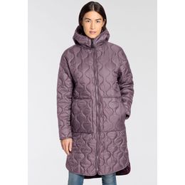 Steppmantel Icepeak "AALEA", Damen, Gr. 38, lila (violet), Steppware, Obermaterial: 100% Polyamid. Futter: 100% Polyester. Wattierung: 100% Polyester, A-Linie normal, elastischer Bund mit innenliegendem Gummizug, Mäntel, mit Markenpatch am Oberarm