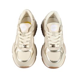 Trainingsschuh Buffalo "Buffalo TAIFUN", Damen, Gr. 40, cream, gold, Schuhe