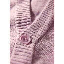 Cardigan LINDBERGH "LINDBERGH Cardigan", Herren, Gr. L, lavender mel, Obermaterial: 80% Lammwolle, 20% Nylon, Strickjacken