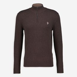 Brauner Pullover mit Logo-Detail