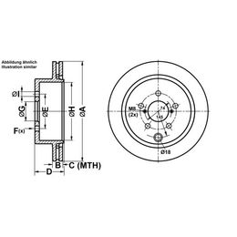 ATE Bremsscheibe hinten rechts links belüftet 278,0mm für SUBARU 26700SG000 24.0118-0160.1