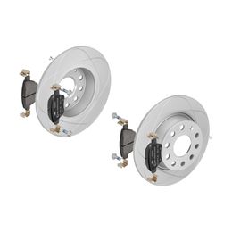 ATE Bremsensatz-Hinterachse PowerDisc / Standard Bremsensatz, Scheibenbremse hinten rechts links voll 272mm f&uuml;r SKODA SEAT VAG 1K0615601AA JZW698451Q