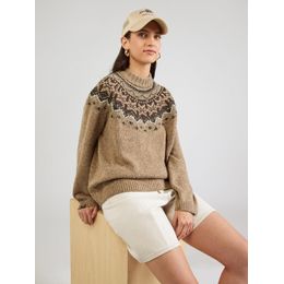 Superdry & Co Pullover Damen Gr&ouml;&szlig;e XL hellbraun / dunkelbraun / pastellgr&uuml;n / wei&szlig;