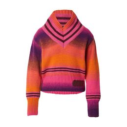 Gcds Pullover 'COLLEGE DEGRADE' Damen Gr&ouml;&szlig;e S lila / dunkelorange / fuchsia
