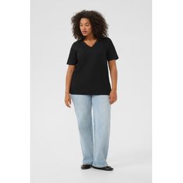 Kaffe curve Kurzarm-Bluse KCfananda Regular fit in Black Deep CC | Gr.: S