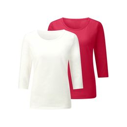 WITT WEIDEN 3/4-Arm-Shirt in rot + ecru | Gr.: 38