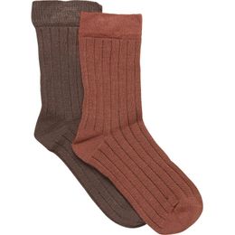 Minymo Kinder Socken in Braun | Gr.: 23-26