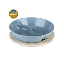 Koziol CONNECT SEPAREE 1,5 - Men&uuml;teller mit Deckel 1,5l in nature flower blue | Gr.: onesize