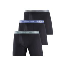 Copenhagen Studios Langer Boxer in schwarz-blau / schwarz-salbei / schwarz-grau | Gr.: S