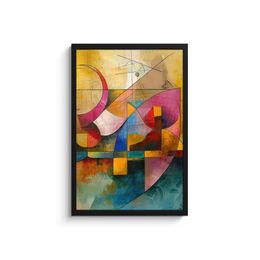 MuchoWow Poster mit Bilderrahmen Gelb | Gr.: 30x40 cm
