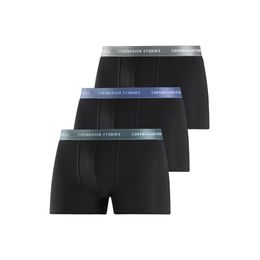 Copenhagen Studios Boxer in schwarz-blau / schwarz-salbei / schwarz-grau | Gr.: XL