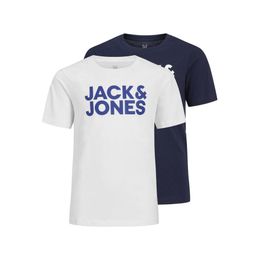 Jack & Jones JACK & JONES Junior T-Shirt 'Logo' in dunkelblau | Gr.: 152