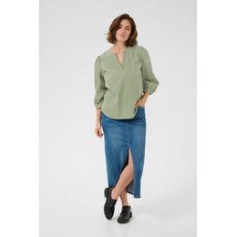 Kaffe Langarm-Bluse KAjollia Regular fit in Oil Green | Gr.: 38