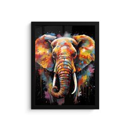 MuchoWow Poster mit Leiste Elefant | Gr.: 20 x 30 cm