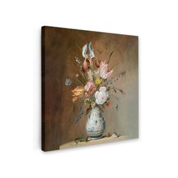 MuchoWow Leinwand bilder Blumenvase | Gr.: 20 x 20 cm