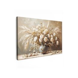MuchoWow Leinwand bilder Elegante Blumen | Gr.: 40 x 30 cm