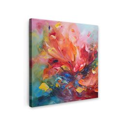 MuchoWow Leinwand bilder Abstrakte Farbexplosion | Gr.: 20 x 20 cm