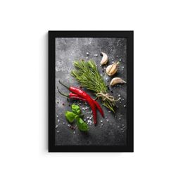 MuchoWow Poster mit Bilderrahmen Grau | Gr.: 20 x 30 cm