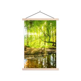 MuchoWow Poster mit Leiste Waldlicht | Gr.: 40x60 cm