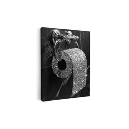 MuchoWow Fotoleinwand Silber | Gr.: 30 x 20 cm