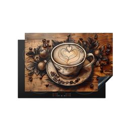 KitchenYeah Herdabdeckplatte Kaffee | Gr.: 65 x 52 cm