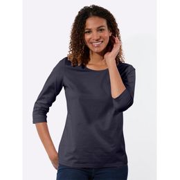 WITT WEIDEN 3/4-Arm-Shirt in marine + ecru | Gr.: 36