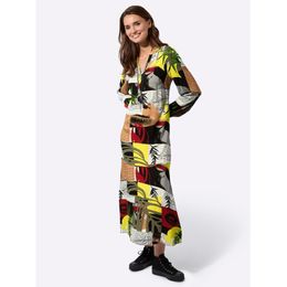 WITT WEIDEN Druck-Kleid in schwarz-camel-bedruckt | Gr.: 18