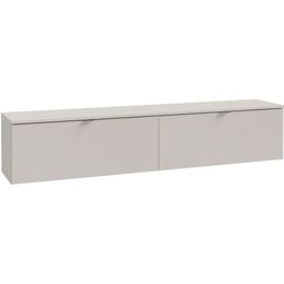 Lowboard FORTE "LibertadTV-Board, TV-Schrank", beige (sand), B:178,8cm H:37,5cm T:34,8cm, Spanplatte, Sideboards, Lowboard, gro&szlig;es TV Board, erweiterbar, Wandmontage, Metallgriff