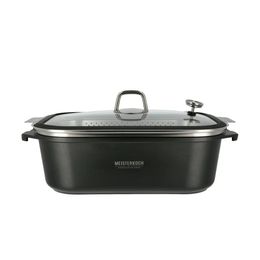 Meisterkoch Aluguss-Bräter 3-teilig GUSTUS schwarz Aluminium-Guss,Edelstahl Maße (cm): B: 26 H: 11 » Höffner