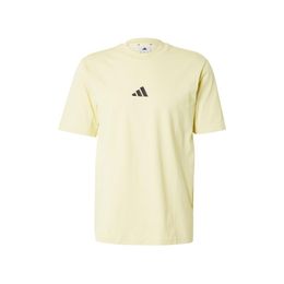 adidas Sportswear Funktionsshirt 'Essentials' Herren Gr&ouml;&szlig;e M hellgelb / schwarz