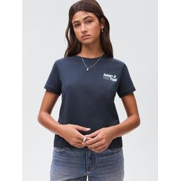 MANGO TEEN T-Shirt 'Keep' Damen Gr&ouml;&szlig;e XXS marine / wei&szlig;