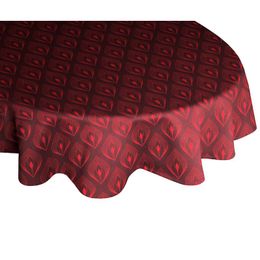 Adam Tischdecke &raquo;Feathers&laquo; aus 100% Bio-Baumwolle dunkelrot, rot Obermaterial: 100% Baumwolle B/L: 220 cm x 145 cm