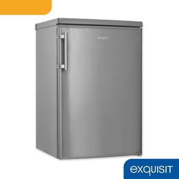 Exquisit Kühlschrank »KS16-4-HE-040C inoxlook« 85 cm hoch 55 cm breit geräumiges 4-Sterne-Gefrierfach Edelstahloptik Das geräumige...