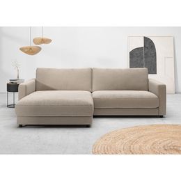 Home Affaire Ecksofa »Ecksofa Jiro, L-Form, große Sitztiefe, Breite 265 cm« lose Sitz- & Rückenkissen, weicher Polsteraufbau, komfortabel & modern...
