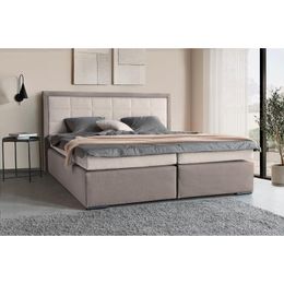 Collection AB Boxspringbett »30 Jahre Jubiläums-Modell Athena« in H2, H3 & H4, wahlweise mit LED-Leiste taupe/beige