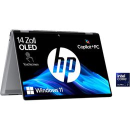 HP Convertible Notebook »OmniBook X Flip 14-fm0272ng« 35, 6 cm / 14 ′′ Intel Core Ultra 7 ARC140V 512 GB SSD Meteor Silver