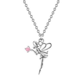 Glanzstücke München GLANZSTÜCKE MÜNCHEN Kette mit Anhänger »LLL28« Kette mit Anhänger Sterling Silber Zirkonia rosa silber onesize Kinder-Kette