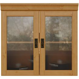 Home Affaire Hängeschrank »Rügen« Breite 80 cm, FSC zertifiziertes Massivholz, Türen mit Glaseinsatz natur