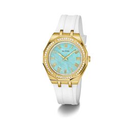 Guess Uhr 'DESIRE' Damen Größe One Size hellblau / gold / weiß